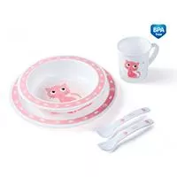 CANPOL Bebi set za hranjenje 4/401 CAT roze