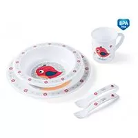 CANPOL Bebi set za hranjenje 4/401 BIRD crvena