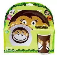 Stor Set za jelo za bebe - tanjir činija čaša Jungle Animals SR96581