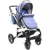 BBO Kolica za bebe 2u1 MATRIX Blue Melange PL0013