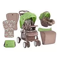 Lorelli Kolica za bebe sa opremom Foxy Beige Green Lambs 10020381732