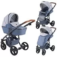 LORELLI Kolica za bebe RIMINI Grey Rhombs + torba za mamu