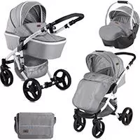 LORELLI Kolica za bebe RIMINI set Grey