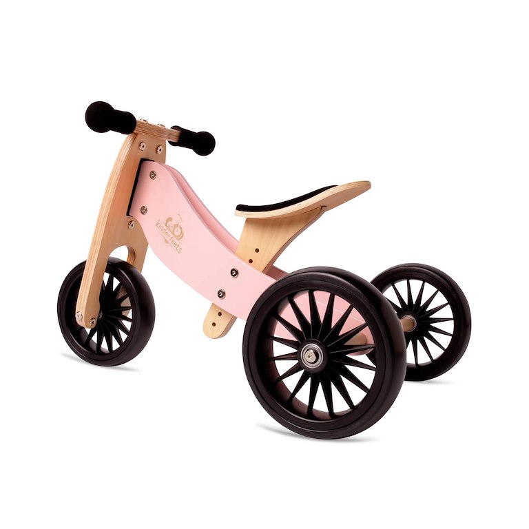 Kinderfeets Tiny Tot PLUS Rose – 2u1 drveni balans bicikl