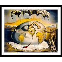 Reprodukcija slike sa paspartuom Geopoliticus Child Watching the Birth of the New Man (The Egg) Salvador Dali