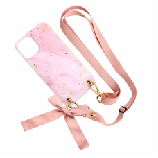 Futrola Fashion Strap Glitter za iPhone 12 Mini 5.4 roze