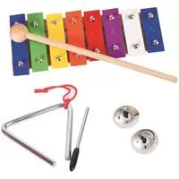 Set dečijih instrumenata - metalofon, triangl i činele PK09