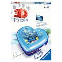 RAVENSBURGER 3d puzzle Kutija SRCE za nakit Podvodni svet DELFINI RA11172
