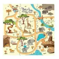 Podne puzzle Safari 9 komada 320x320mm