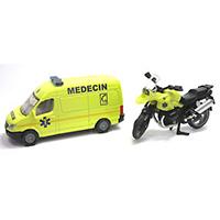 SIKU Set Ambulantna kola i motor - Ambulance Set 1654