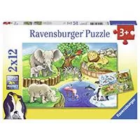 Ravensburger puzzle Dečije puzle - 2x12 - Životinje - Animals in the Zoo 2x12 delova RA07602