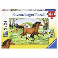 Ravensburger puzzle Dečije puzle - 2x24 - Životinje - Konji - World of Horses 2x24 dela RA08882