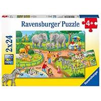 Ravensburger Puzzle 2x24 Jedan dan u zoološkom vrtu 07813