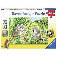 Ravensburger Puzzle 2x24 Koale i pande 07820