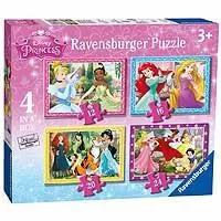 Ravensburger puzzle 72 dela - 4u1 Diznijeve princeze 07397