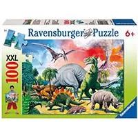 Ravensburger puzzle Dečije puzle - XXL - 1:1 - Dinosaurusi - Među dinosaurusima 100 delova RA10957