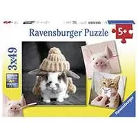 Ravensburger Puzle 3x49 Smešni portreti ljubimaca 08028