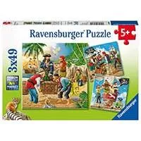 Ravensburger Puzle 3x49 Gusarske avanture 08030