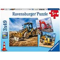 Puzzle 3x49 delova Bageri na delu Ravensburger 05032