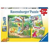 Puzzle 3x49 delova Tri bajke Ravensburger 08051