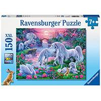 Ravensburger puzzle Dečije puzle - XXL - Jednorozi - Unicorns At Sunset 150 delova RA10021