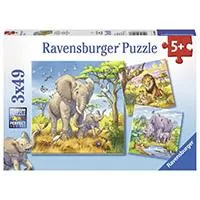 Ravensburger puzzle Dečije puzle - 3x49 - Životinje - Wild Animals 3x49 delova RA08003