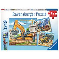 Ravensburger puzzle Dečije puzle - 3x49 - Large construction vehicles 3x49 delova RA09226