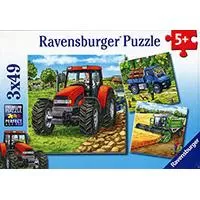 Ravensburger puzzle Dečije puzle - 3x49 - Velike poljoprivredne mašine - Traktor 3x49 delova RA09388