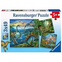Puzzle 3x49 delova Dinosaurusi Ravensburger 09317