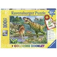 Slagalica 100 delova + bojanka - Svet dinosaurusa - Ravensburger 13695