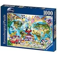 Ravensburger Puzzle 1000 delova - Diznijeva mapa sveta 15785