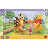 Dino puzzle u okviru, 15 kom, Winnie the Pooh na livadi 123921