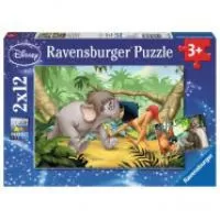 Ravensburger puzzle Dečije puzle - 2x12 - Disney - The Jungle Book - Mowglis friends 2x12 delova RA07587