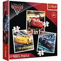 Trefl puzzle 3-u-1 Cars 3 slagalice