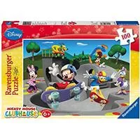 Ravensburger puzzle Dečije puzle - XXL - Disney - Mickey Mouse Club House - Mikijev urnebesni skejt klub 100 delova RA10871