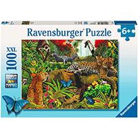 Ravensburger puzzle Dečije puzle - XXL - Životinje - Divlje životinje - Wild Jungle 100 delova RA10781