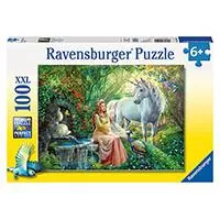 Ravensburger puzzle Dečije puzle - XXL - Jednorozi - Princess And Unicorn 100 delova RA10559