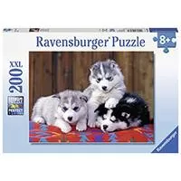 Ravensburger puzzle XXL - Životinje - Psi - Cute Huskies 200 delova RA12823