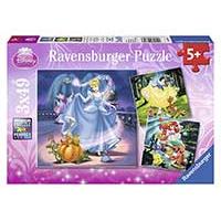 Ravensburger Puzzle 3u1 Diznijeve princeze - Pepeljuga, Snežana, Mala sirena 09339