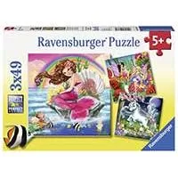 Puzzle 3x49 delova Fantastična stvorenja Ravensburger 09367