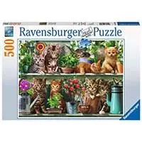 Ravensburger Puzzle 500 delova - Mačke na polici 14824