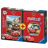 Ravensburger 2u1 puzzle 100 delova + puzzle kugla 54 dela Disney Cars 01-106431