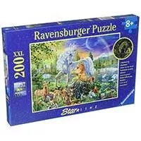 Puzle 200 delova - Jednorog i vila na mesečini - Ravensburger Star Line 13673