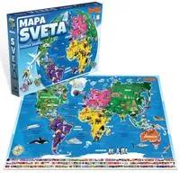 Puzzle Mapa sveta 204 dela