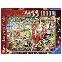 Puzzle 1000 delova - Deda Mrazove poslednje pripreme - Ravensburger 19558