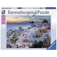 Puzzle 1000 delova - Veče se spušta na Santorini - Ravensburger 19611