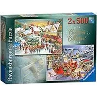 Ravensburger Puzle 2x500 delova - Novogodišnja čarolija 15031