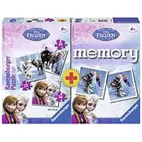 RAVENSBURGER puzzle + društvena igra Memorija - Disney - Frozen RA22311