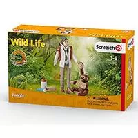 Schleich Figure Divlje životinje - Veterinarka i orangutan 42353