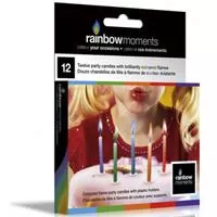 Ukrasne rođendanske svećice sa plamenom u boji Rainbow Moments BDAY-M-12